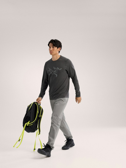 Arc'teryx Men Breathable Cormac Logo Shirt LS Dark Grey – Black Heather ...