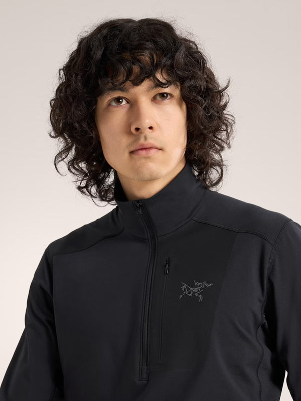 Arc'teryx Men's Moisture-wicking Rho LT Zip Neck Black – Black – Arc ...