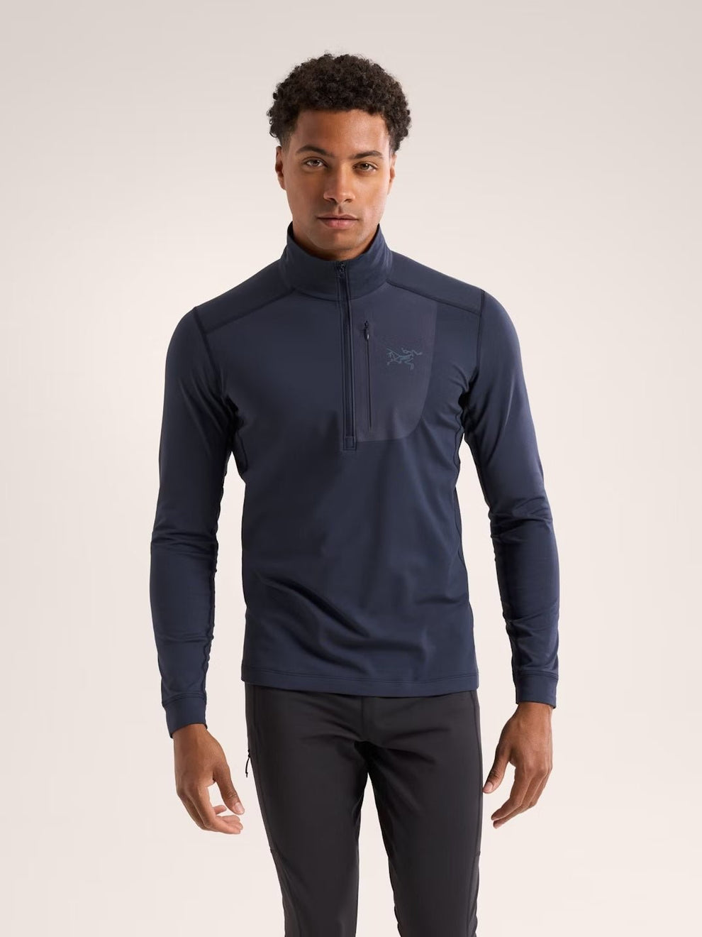 Arc'teryx Men's Moisture-wicking Rho LT Zip Neck Navy – Black Sapphire ...