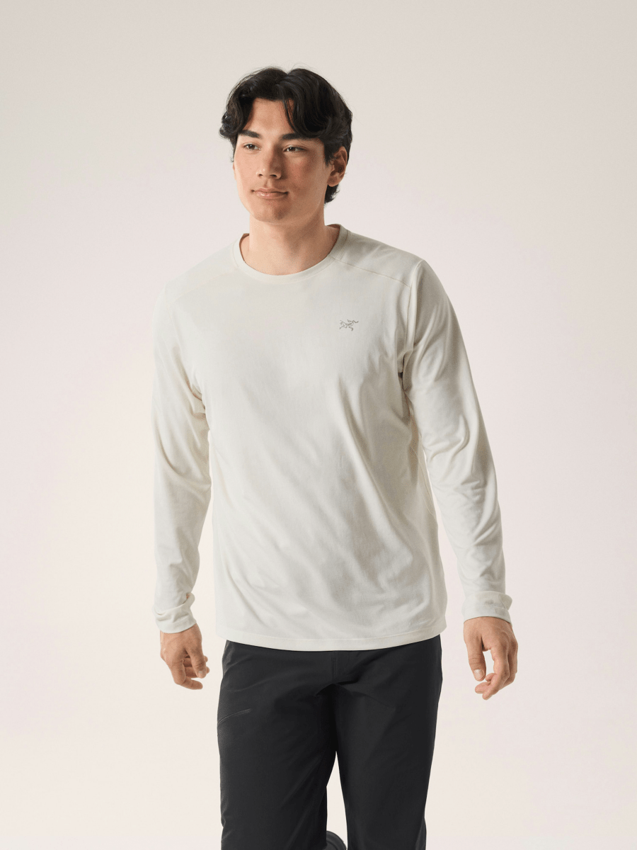 Arc'teryx Men's Breathable Cormac Crew Neck Shirt Long Sleeve White ...