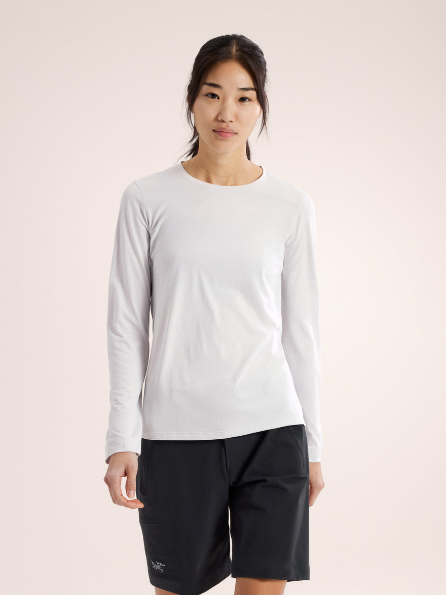Arc'teryx Women's Breathable Taema Crew Neck Shirt Long Sleeve White ...