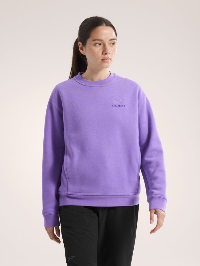Arc'teryx Women's Warm and comfortable Emblem Fleece Crew Purple ...