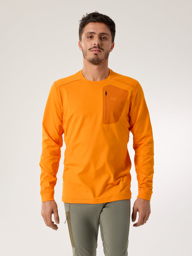 Arc'teryx Men's Moisture-wicking Rho LT Crew Neck Orange – Blaze – Arc ...