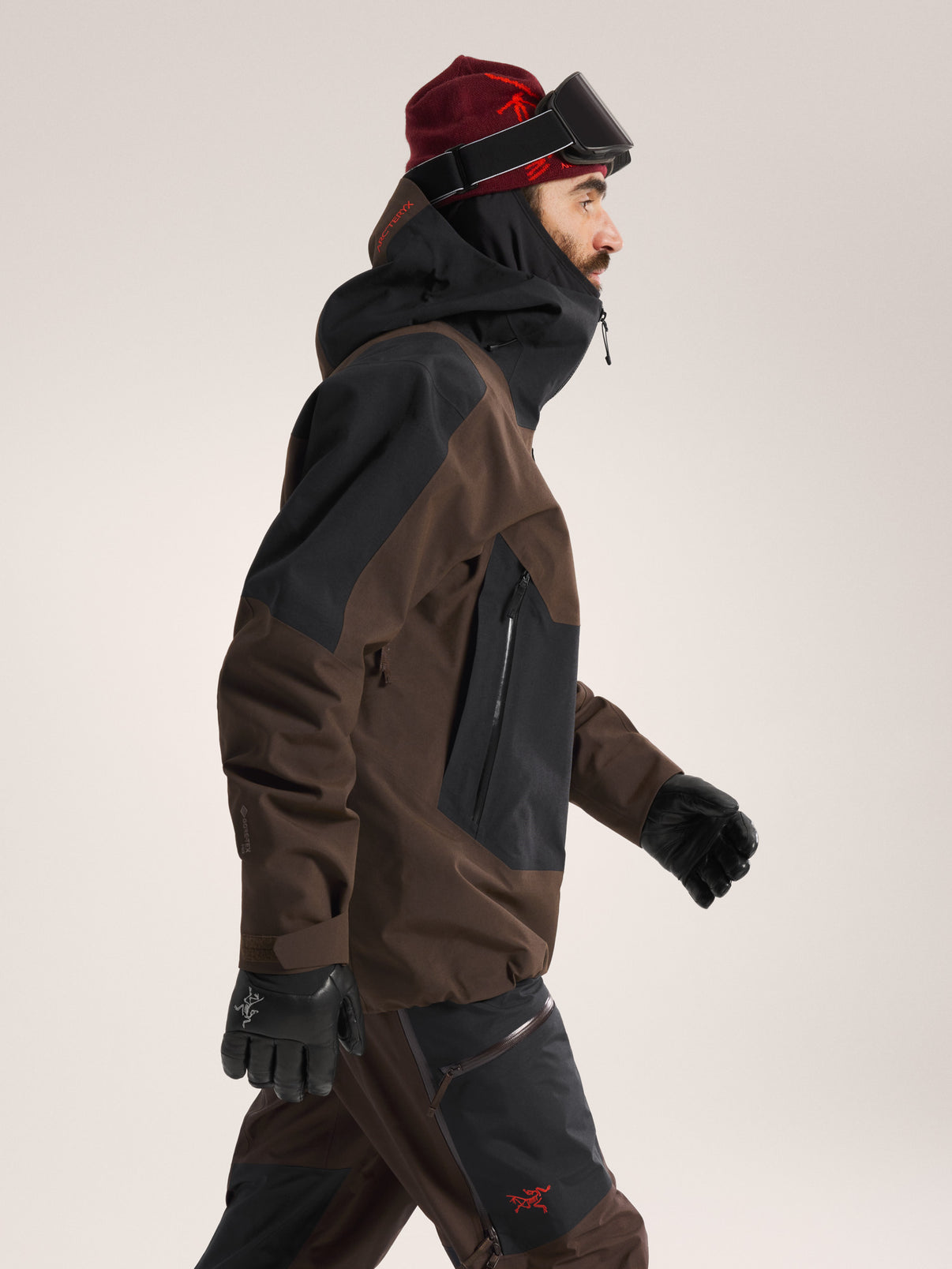 Arc'teryx Men's Waterproof Sabre SV Jacket Dark Brown – Carob / Blk ...