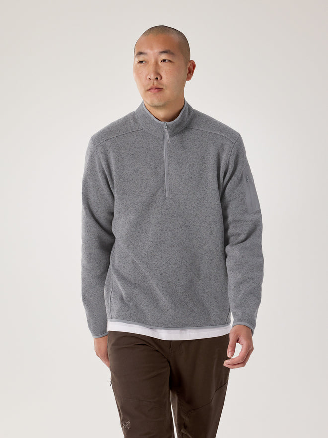 Arc'teryx Men's Versatile Covert 1/2 Zip Dark Grey – Cloud Heather ...