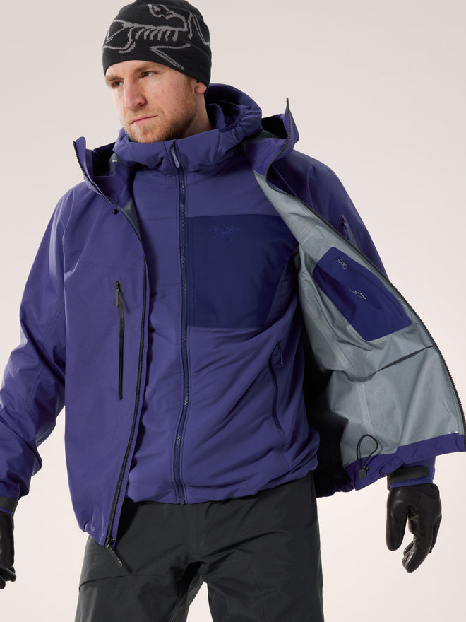 Arc'teryx Men's Waterproof Alpha SV Jacket Purple – Soulsonic / Black ...