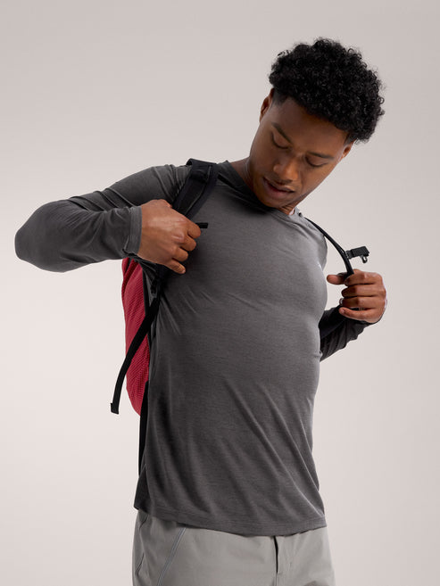 Arc'teryx Men Breathable Cormac Crew Neck Shirt LS Dark Grey – Black ...